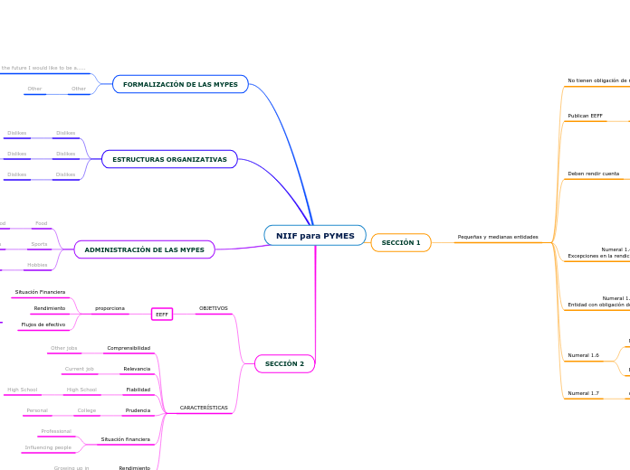 NIIF para PYMES - Mind Map